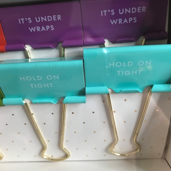 kate spade | Office | Kate Spade Hold On Tight Binder Clips Set | Poshmark